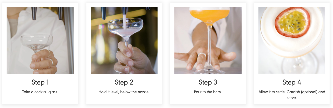 Articles.Fast access to Draught Cocktail technical dispense help